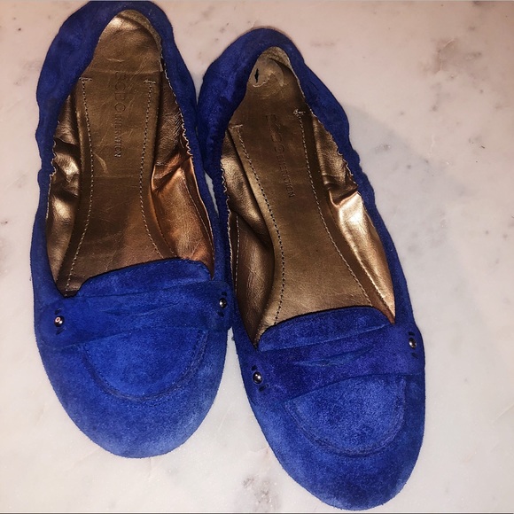 BCBGeneration | Shoes | Bcbg Cobalt Blue Suede Slip On Flats Size 8 ...